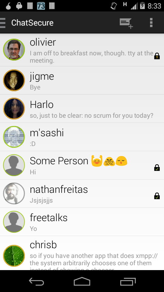 ChatSecure with OrbotApp Centre | Me and my Shadow